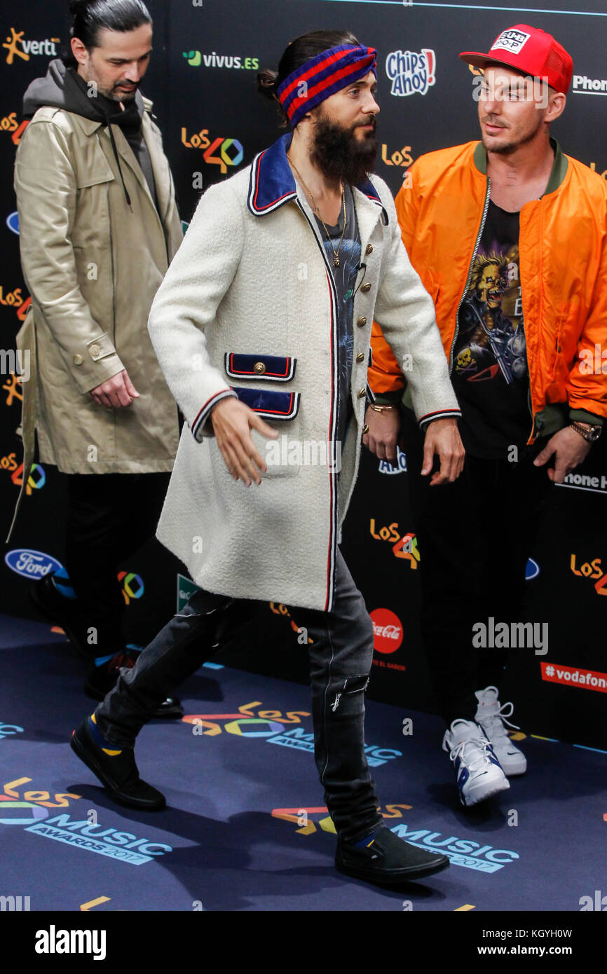 Madrid, Spain. 10th Nov, 2017. November 10: Jared Leto with 30 Seconds ...