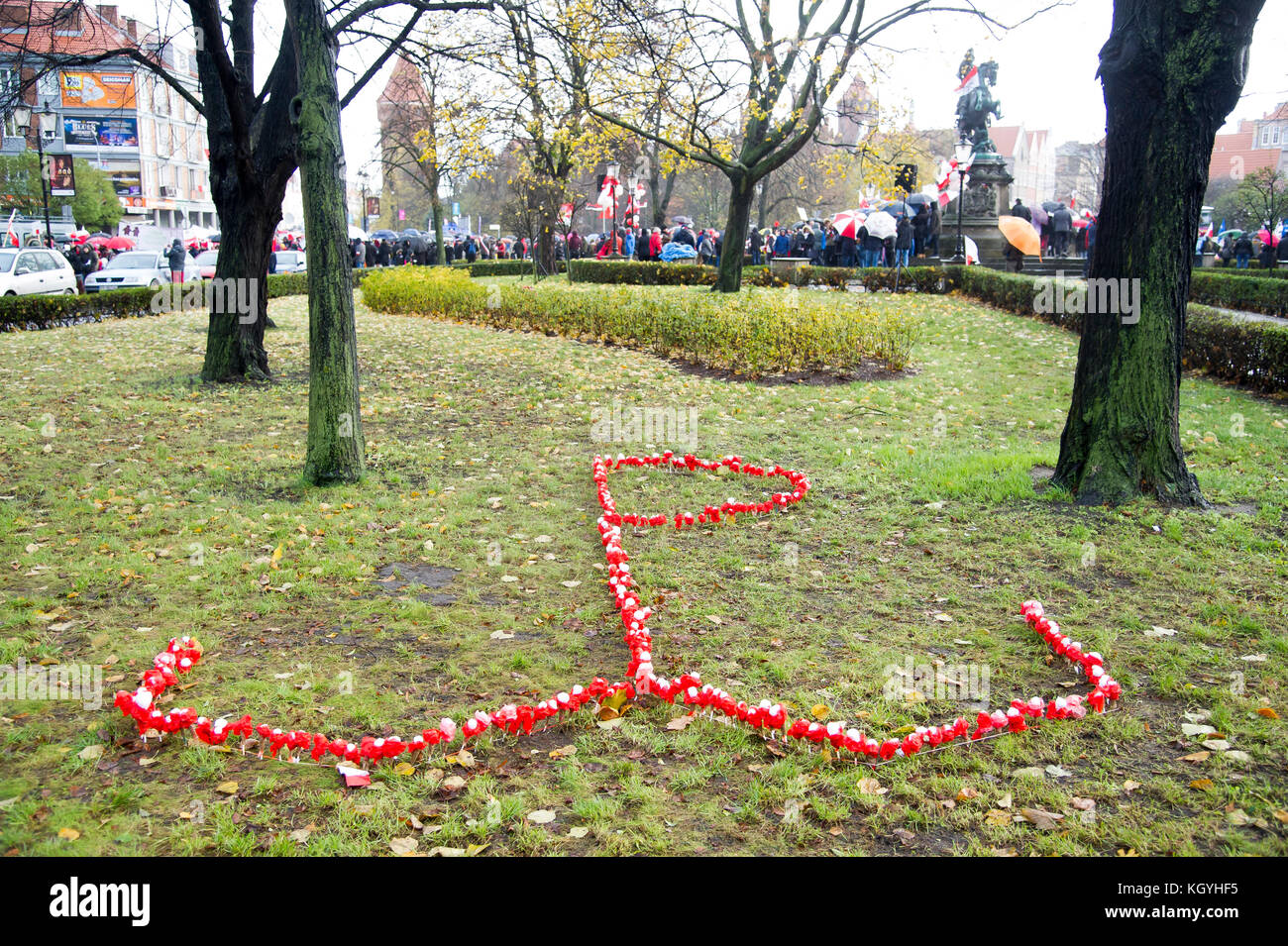 Gdansk, Poland. 11th Nov, 2017. Anchor symbol (Polska Walczaca) during ...