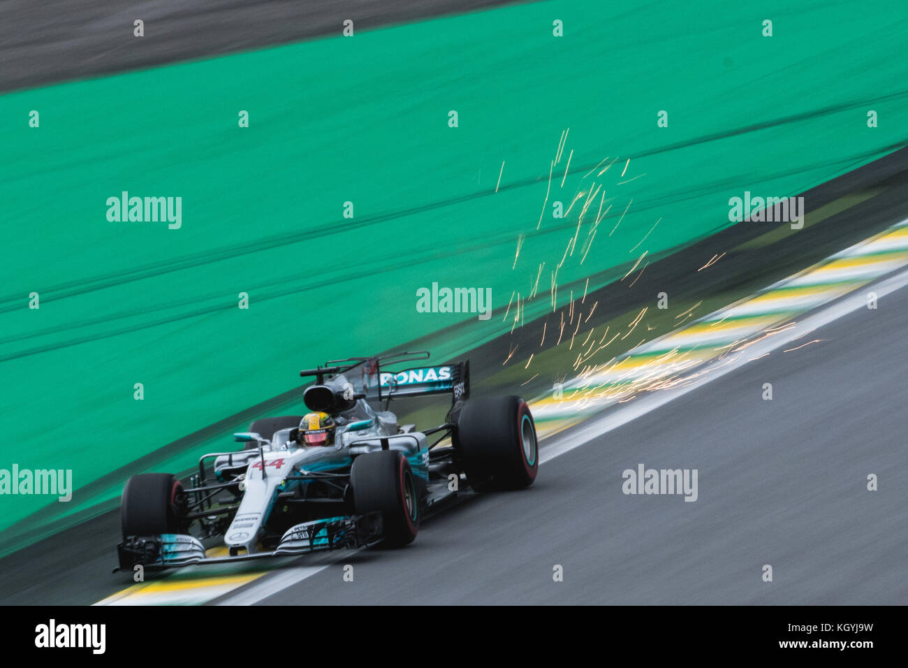Sao Paulo, Brazil. 11th Nov, 2017. Lewis Hamilton (GBR) during the free ...