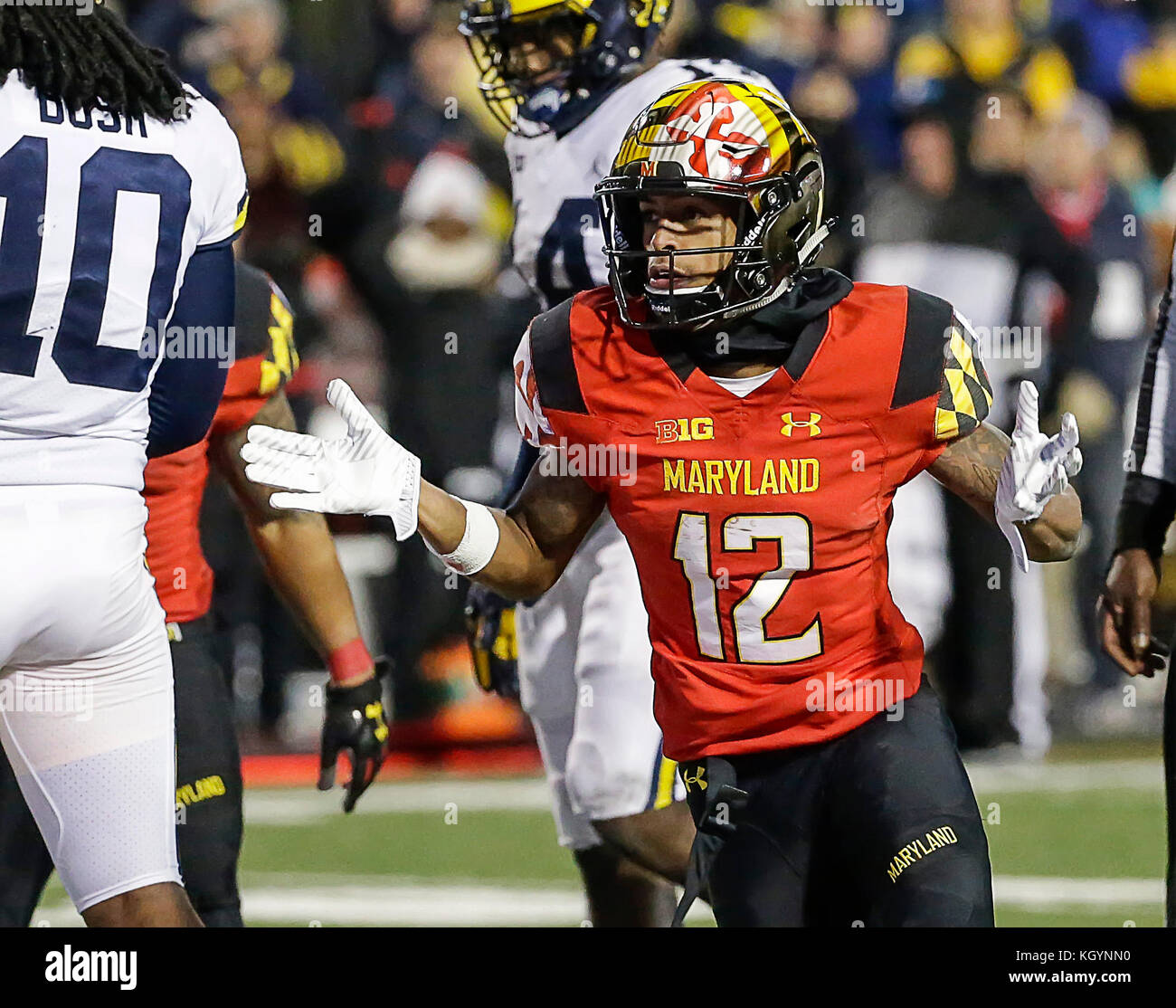 College Park, Maryland, USA. 11th Nov, 2017. University of Maryland ...
