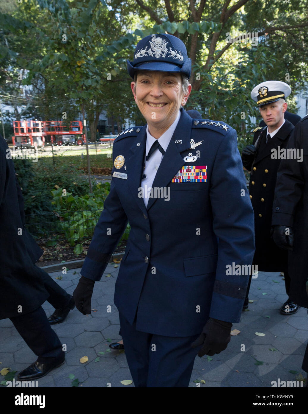 New York, NY - November 11, 2017: US Air Force General Ellen ...