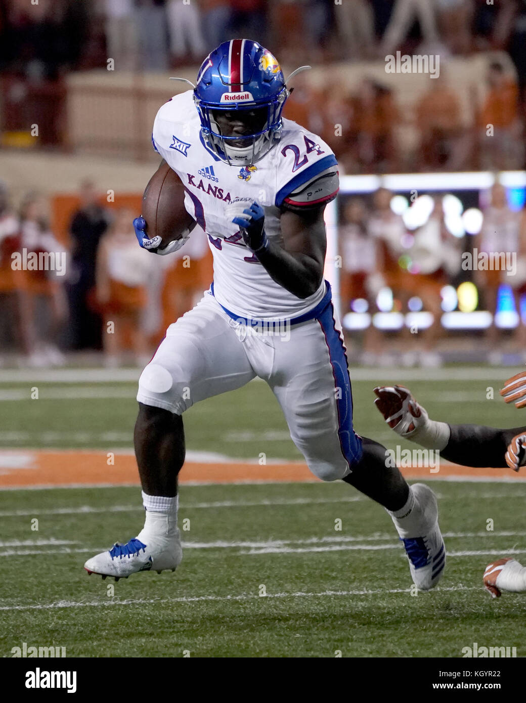 Nov 11, 2017. Taylor Martin #24 of the Kansas Jayhawks in action vs the ...