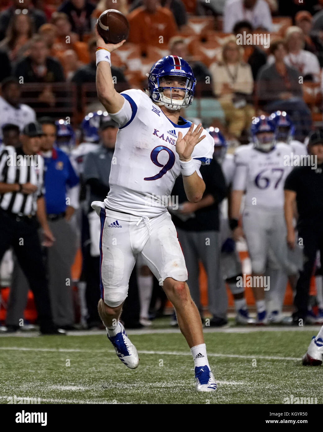 Nov 11, 2017. Carter Stanley #9 of the Kansas Jayhawks in action vs the ...
