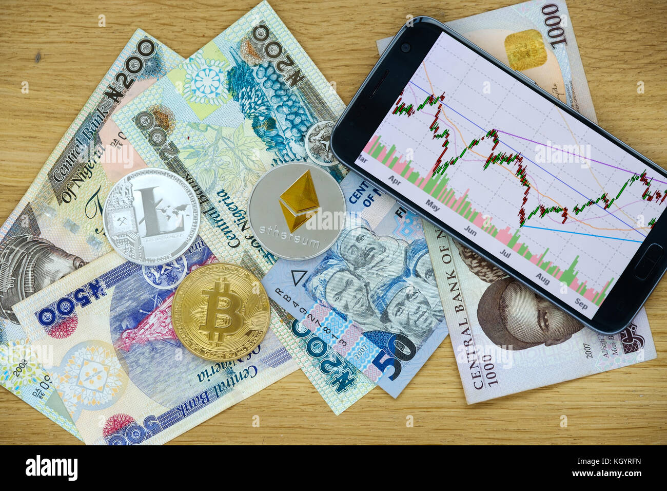 Objects on the table, top view Stock Photo - Alamy