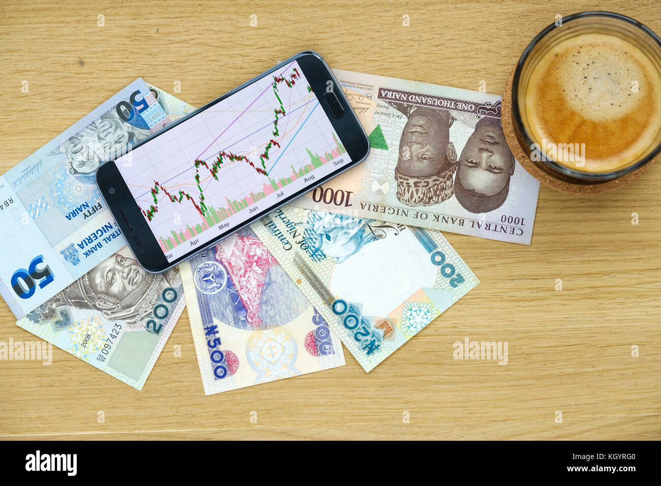 Objects on the table, top view Stock Photo - Alamy