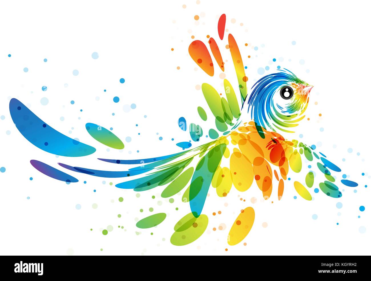 Flying Bird Vector Abstract