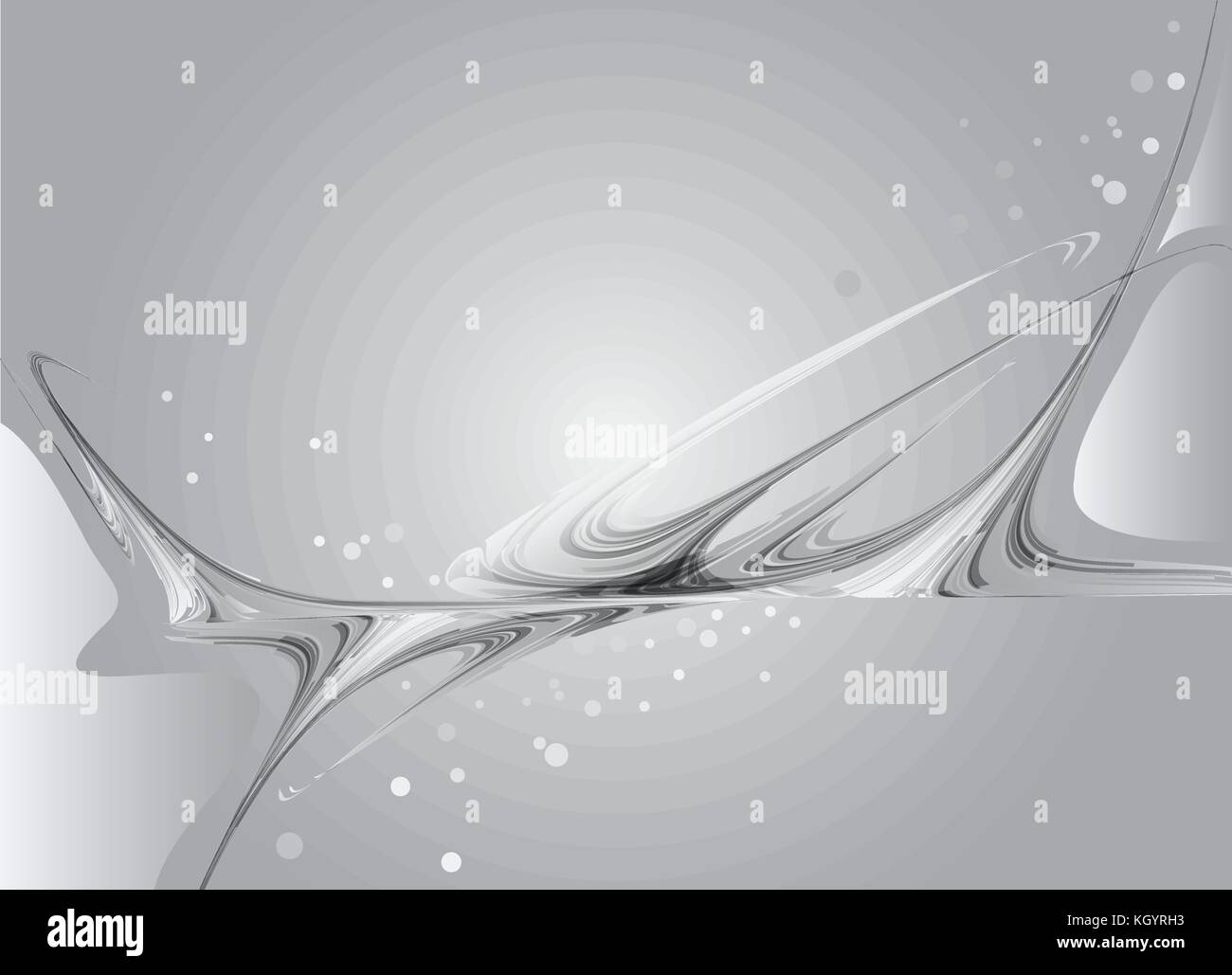 Grey background with wavy abstract elements Stock Vector Image & Art ...