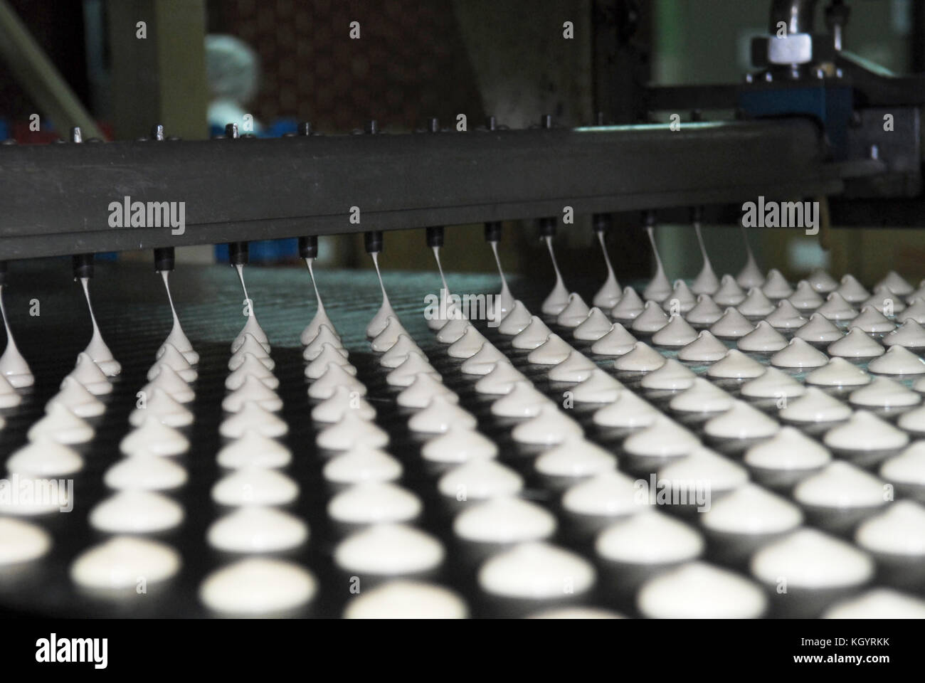 Production of biscuits, factory line Stock Photo - Alamy