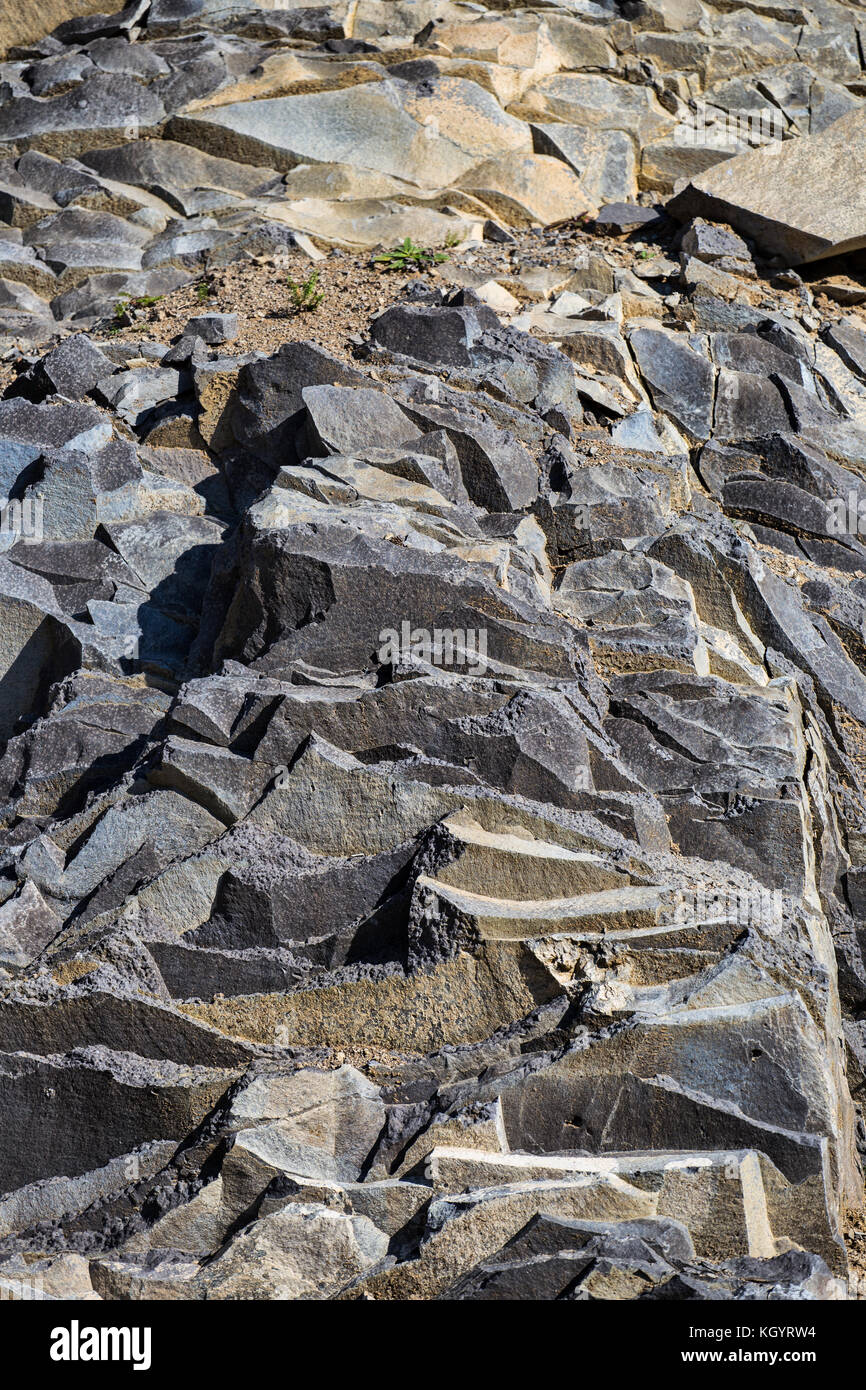 Basalt columns from Racos town in Transylvania, Romania Stock Photo - Alamy