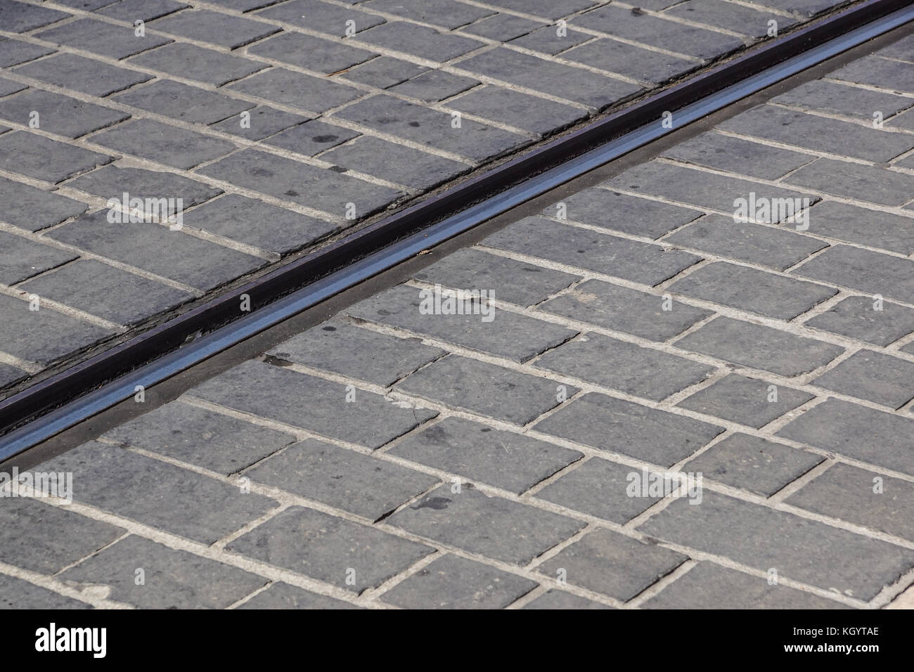 Construction of railway tracks, railway turnout, detail Stock Photo - Alamy