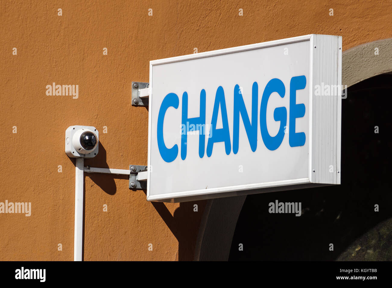 Sign money change hi-res stock photography and images - Alamy