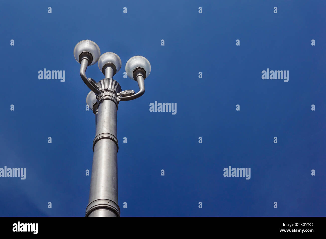 lamp post street with dark blue sky Stock Photo - Alamy