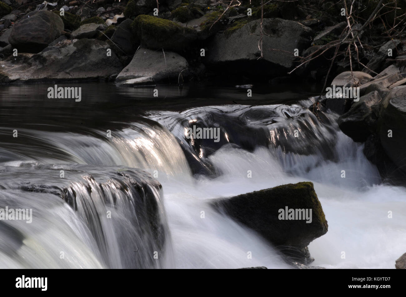The rapids in the River Taff at Berw Road. Pontypridd Stock Photo - Alamy