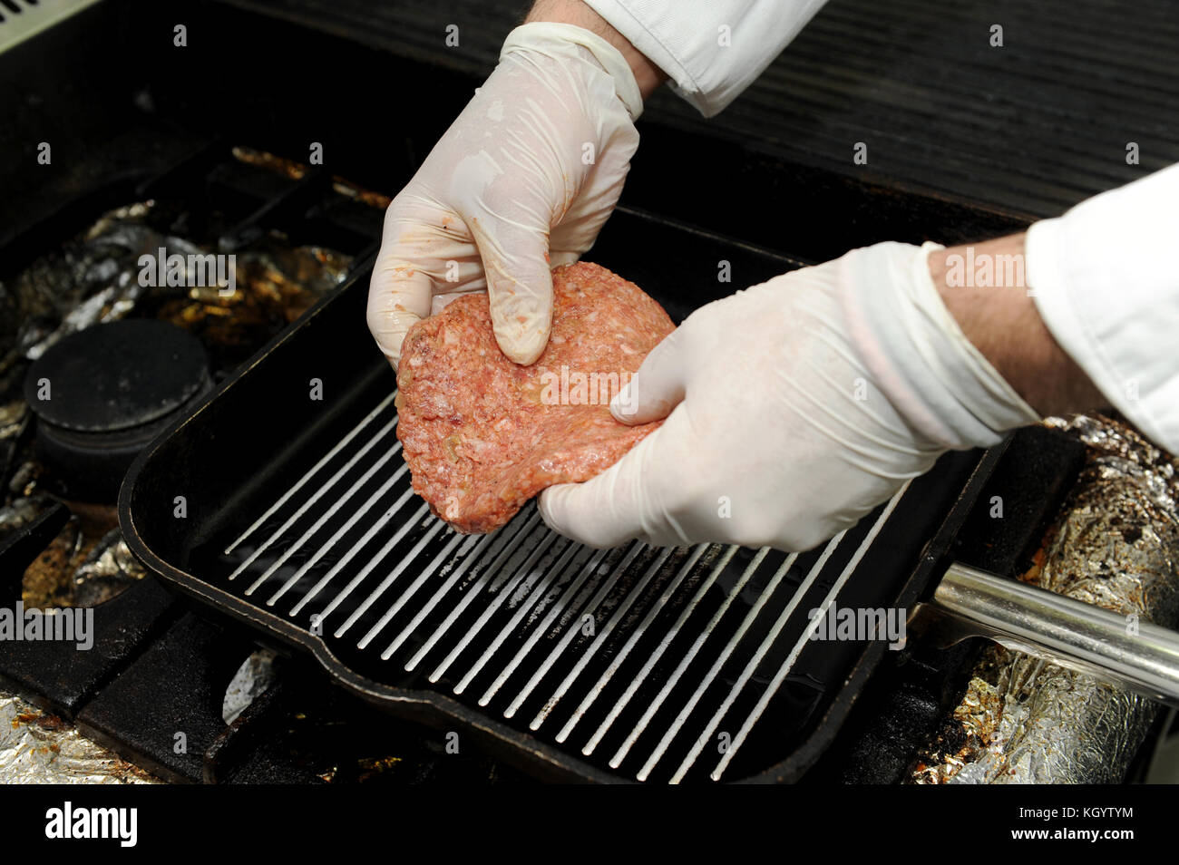 Pan fried beef burger patty in hi-res stock photography and images - Alamy