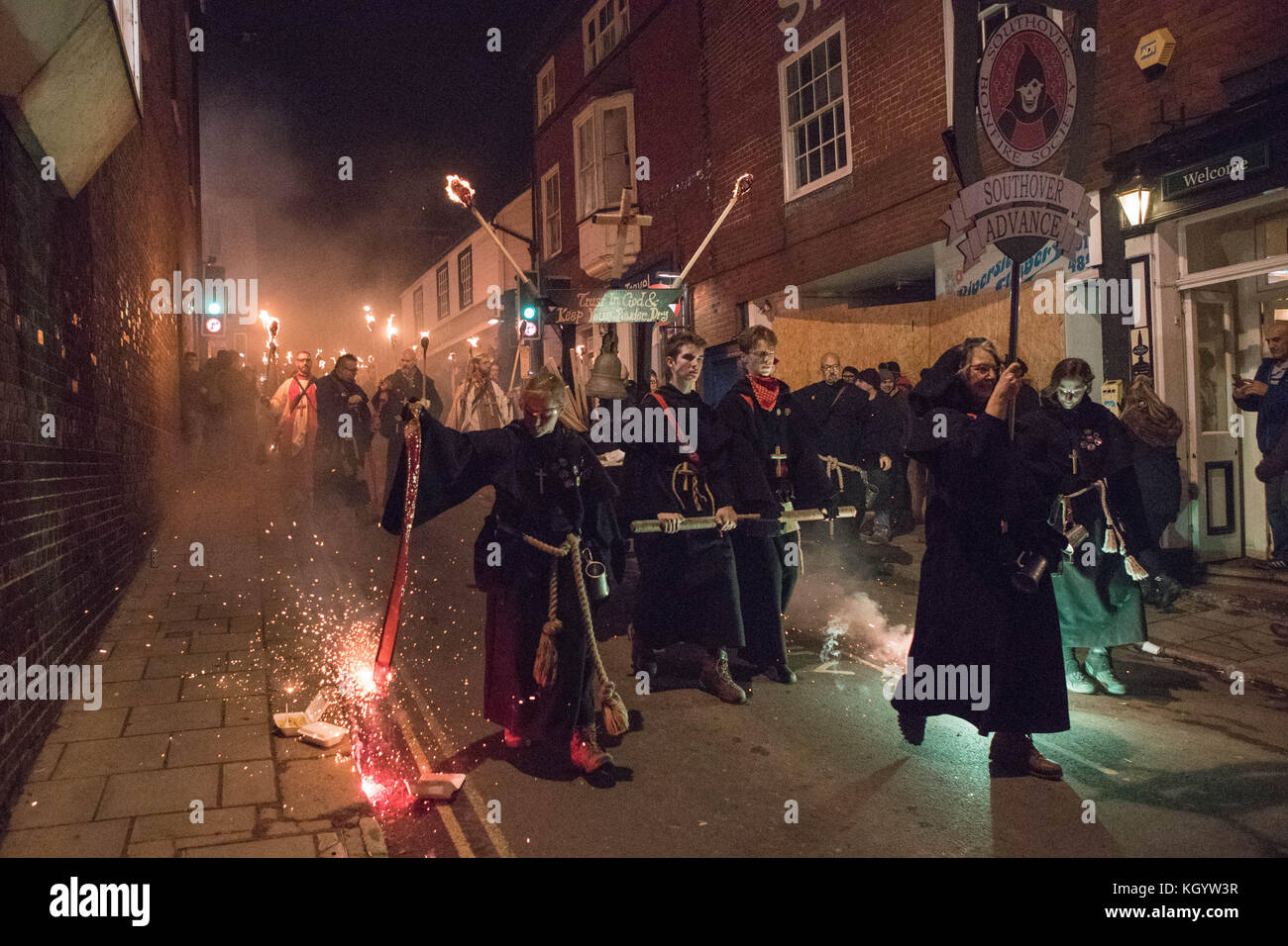 Bonfire Night in Lewes 2017 Stock Photo - Alamy