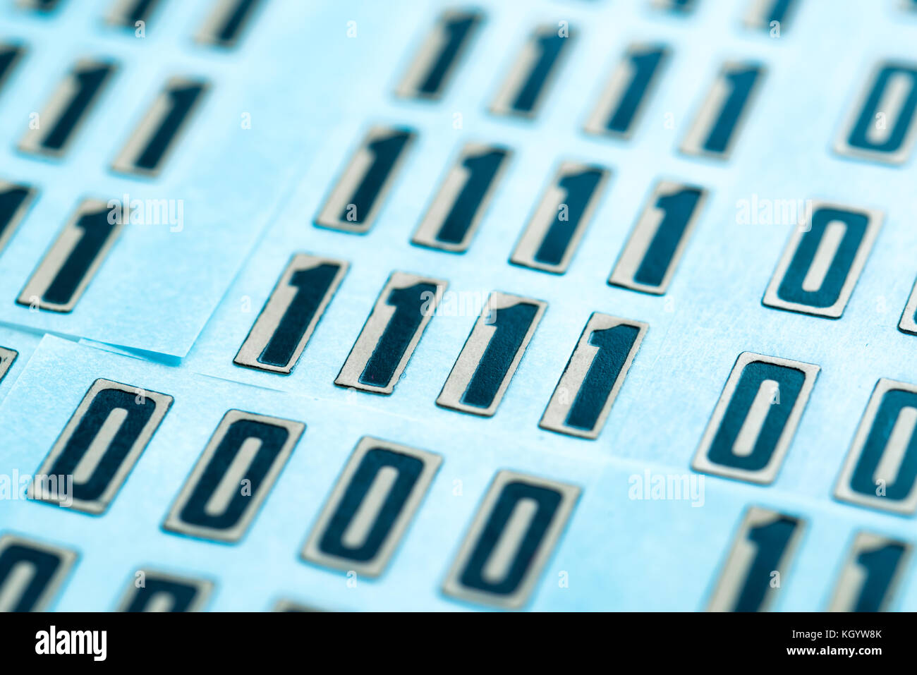 Digital or Analog Numbers One Zero Stock Photo - Alamy