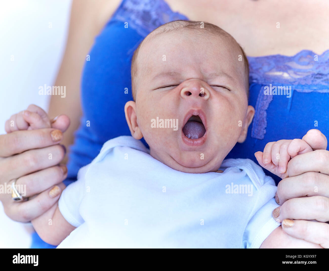 Yawning infant hi-res stock photography and images - Alamy