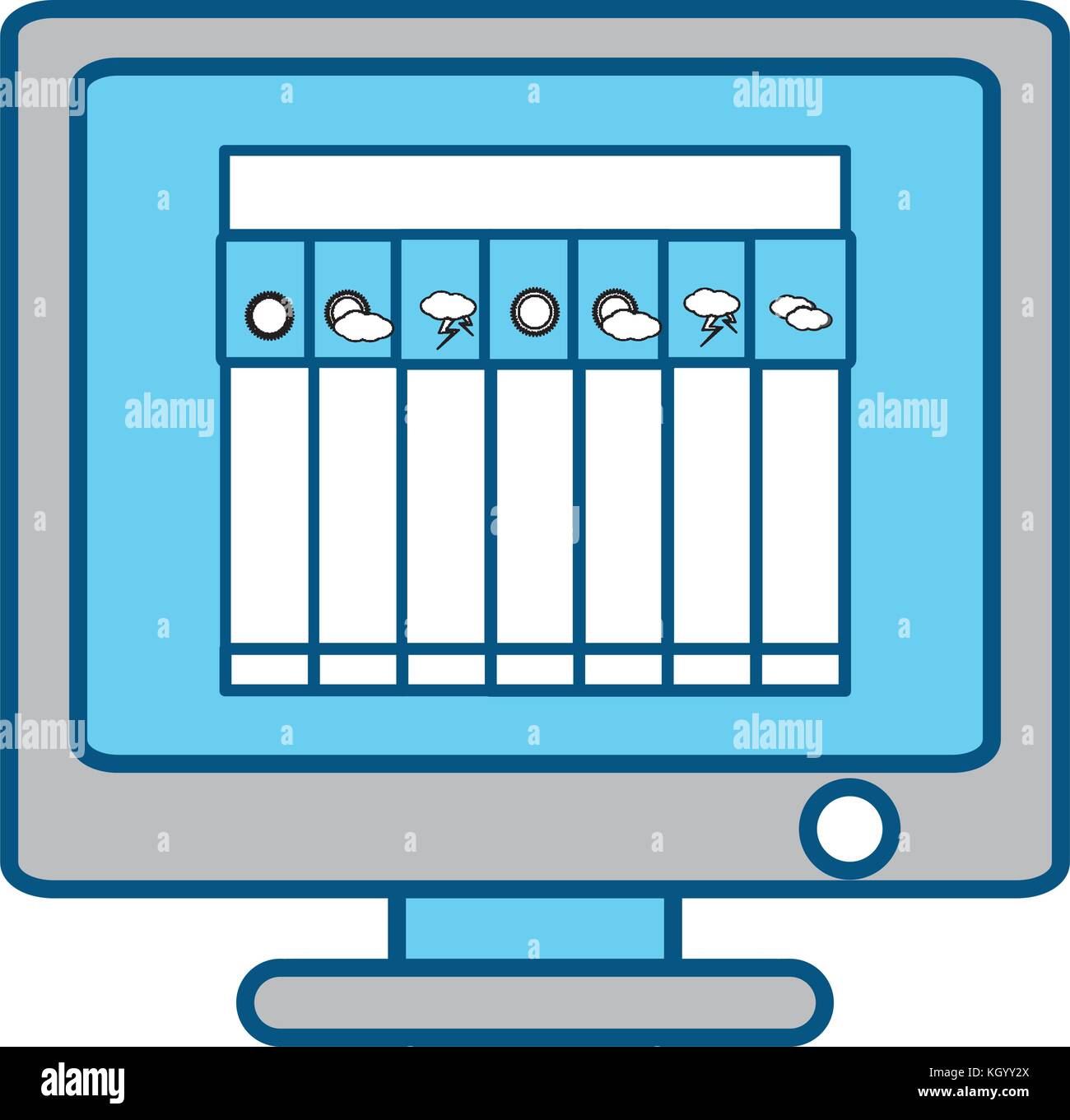 computer icon over white background vector illustration Stock Vector ...