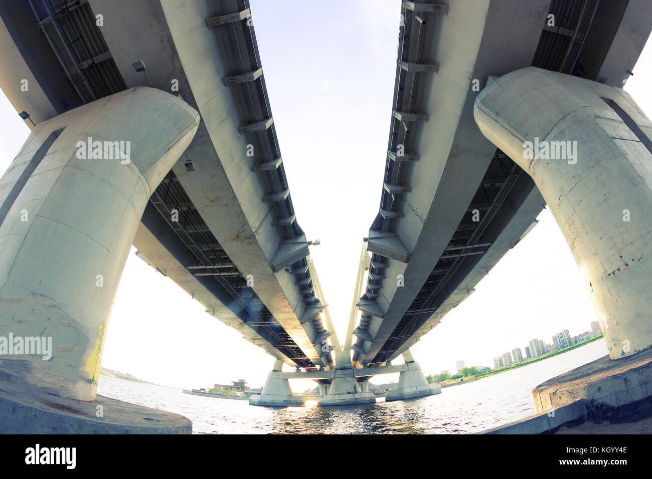 Reinforced concrete open spandrel arch bridge hi-res stock photography ...