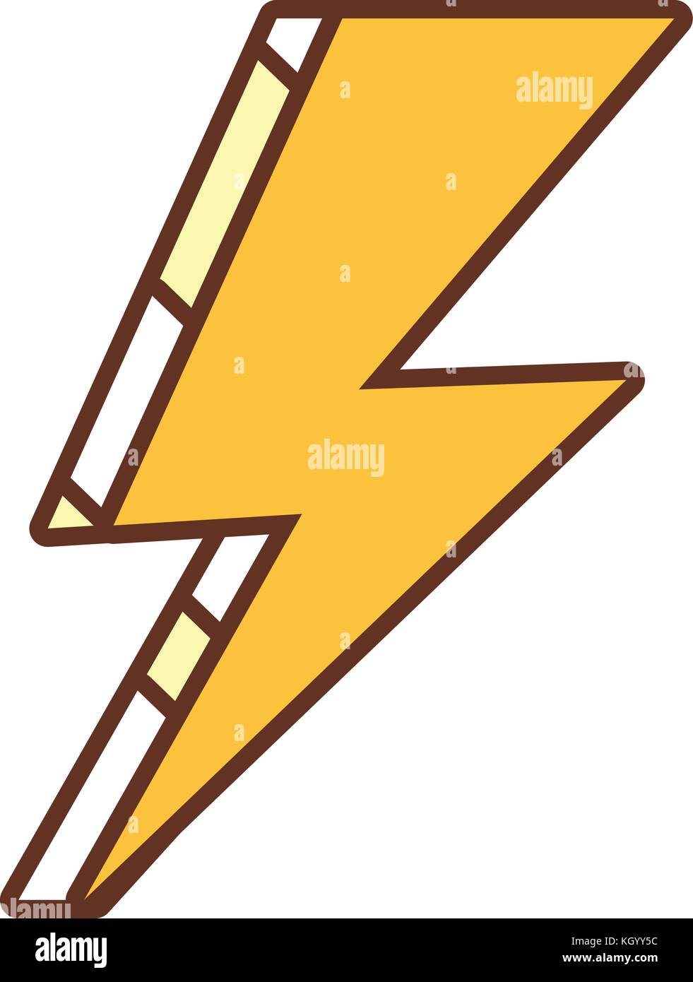 thunder icon over white background vector illustration Stock Vector ...