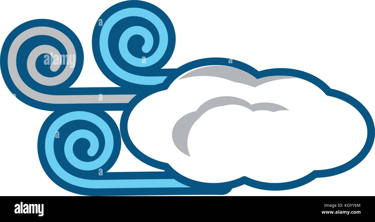 wind and cloud icon over white background vector illustration Stock ...