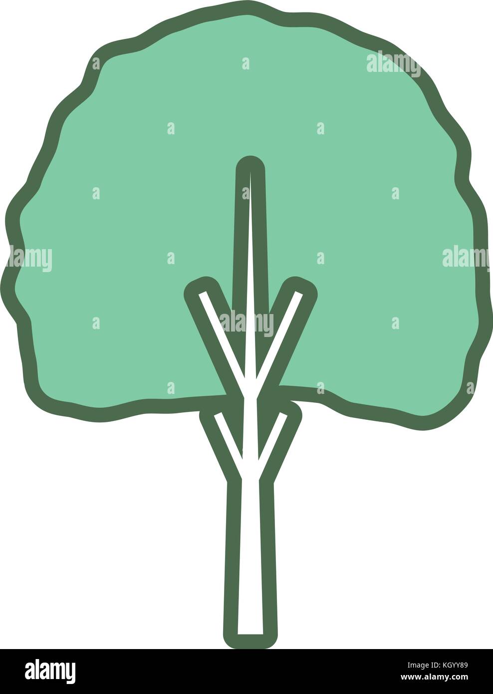 tree icon over white background vector illustration Stock Vector Image ...