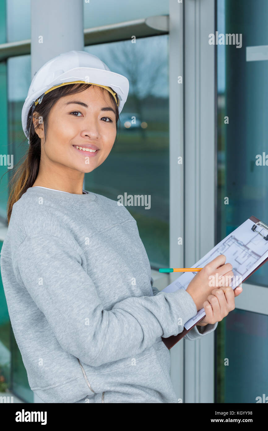 female building inspector Stock Photo - Alamy