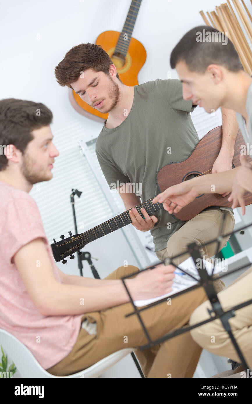 music band rehearsal friendship together Stock Photo - Alamy