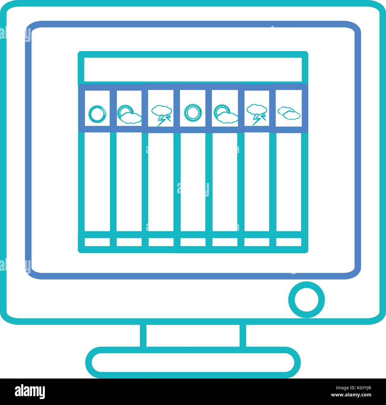 computer icon over white background vector illustration Stock Vector ...