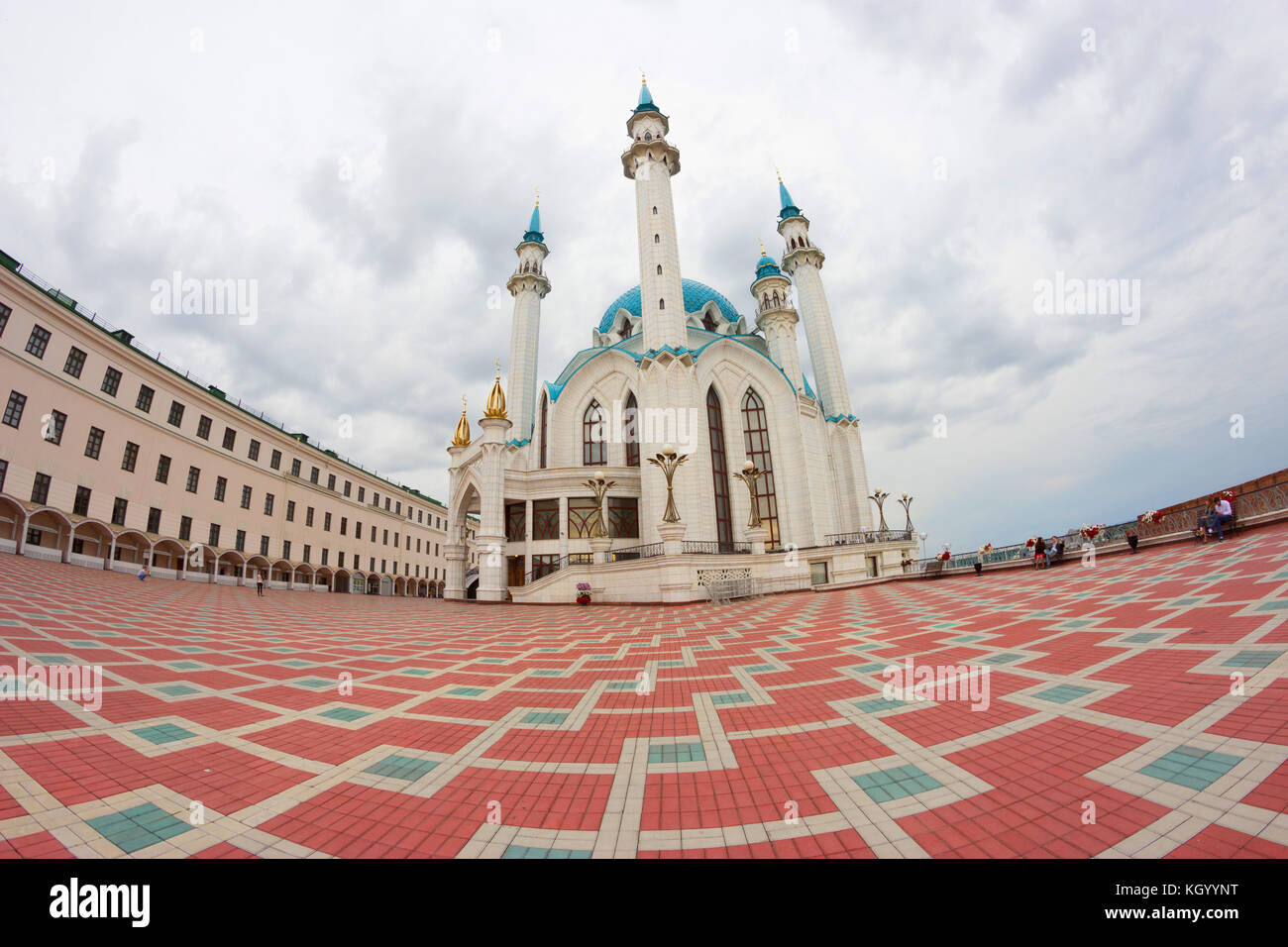 big and beautiful white mosque. Kazan Russia Kul Sharif mosque Stock ...