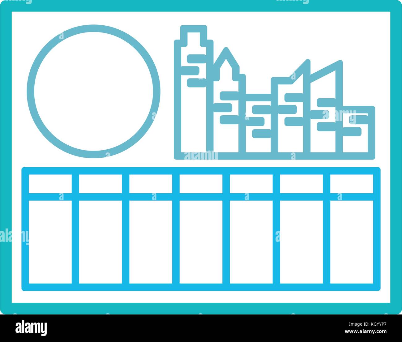 picture with factory building and sun icon over white background vector ...