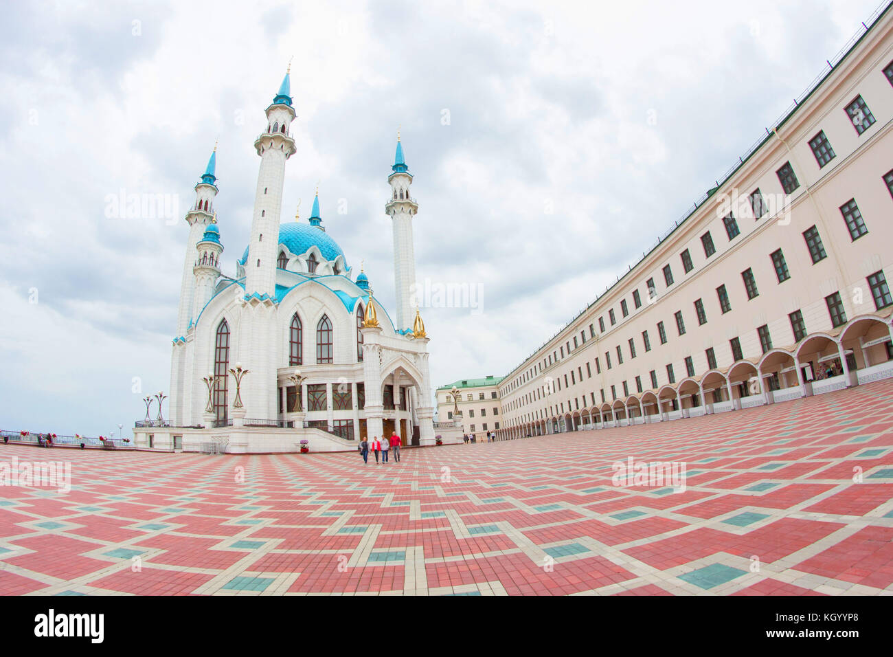big and beautiful white mosque. Kazan Russia Kul Sharif mosque Stock ...