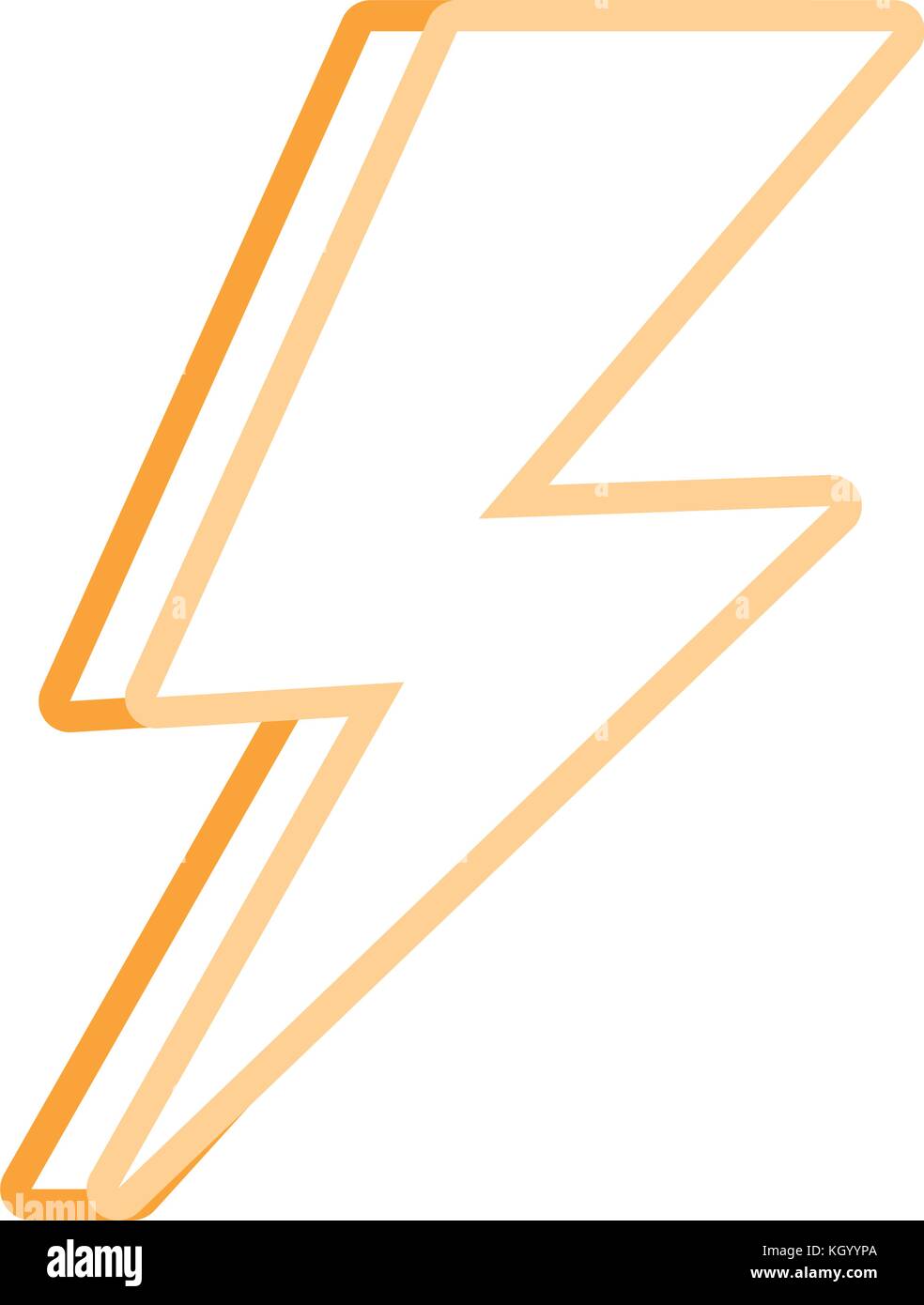 thunder icon over white background vector illustration Stock Vector ...