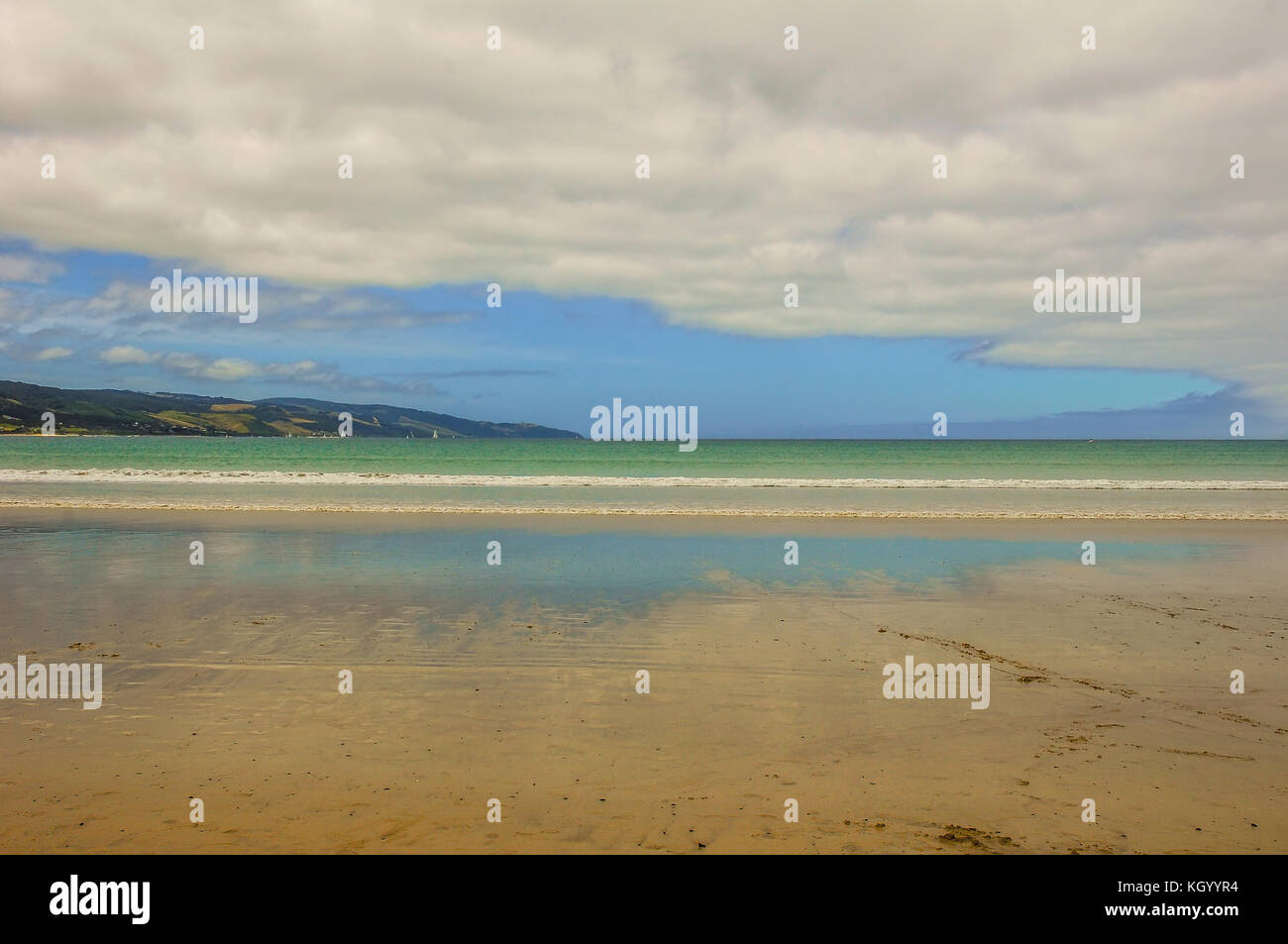 All shades of blue of the Pacific ocean. The Australian coast Stock ...