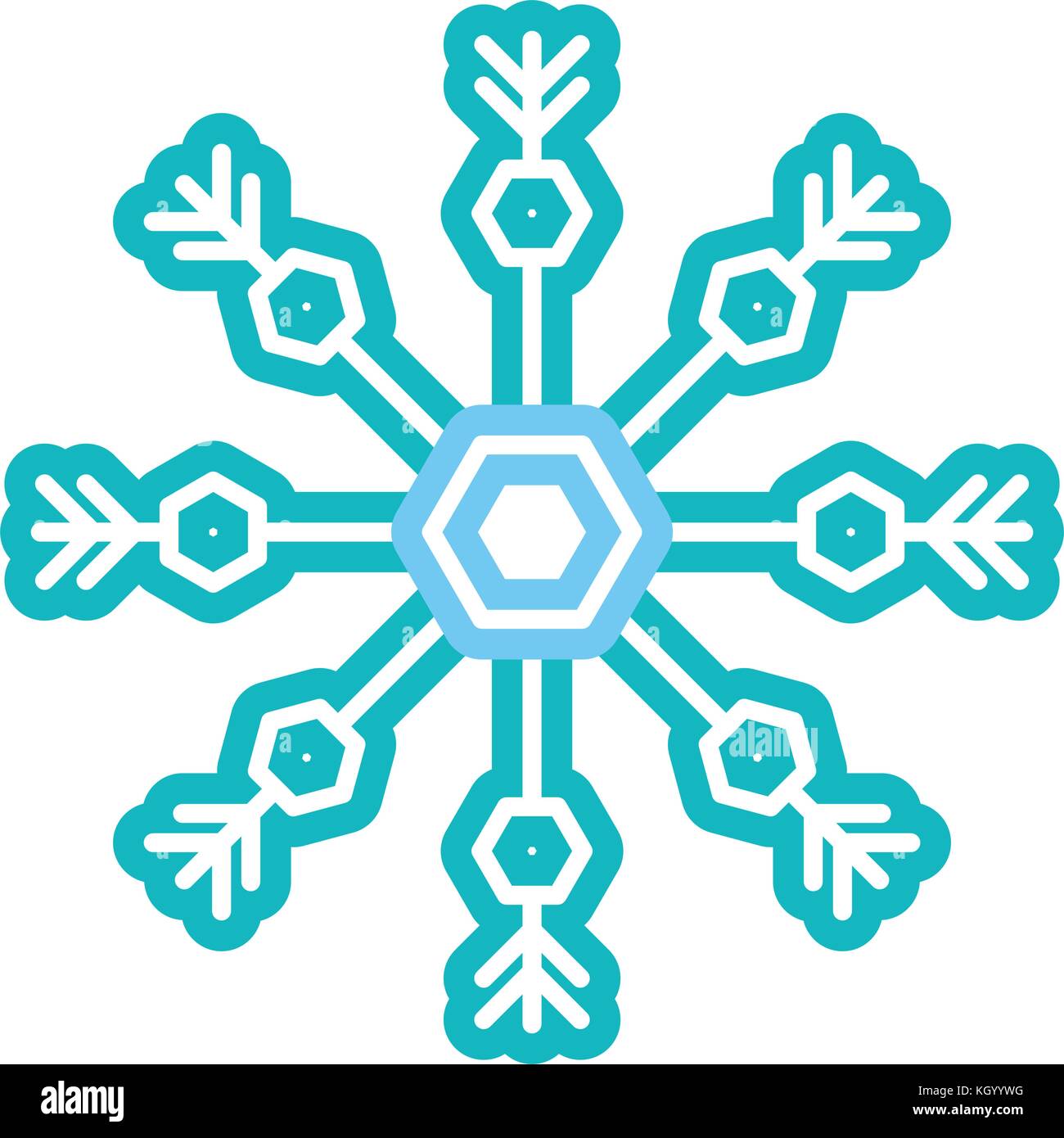 snowflake icon over white background vector illustration Stock Vector ...