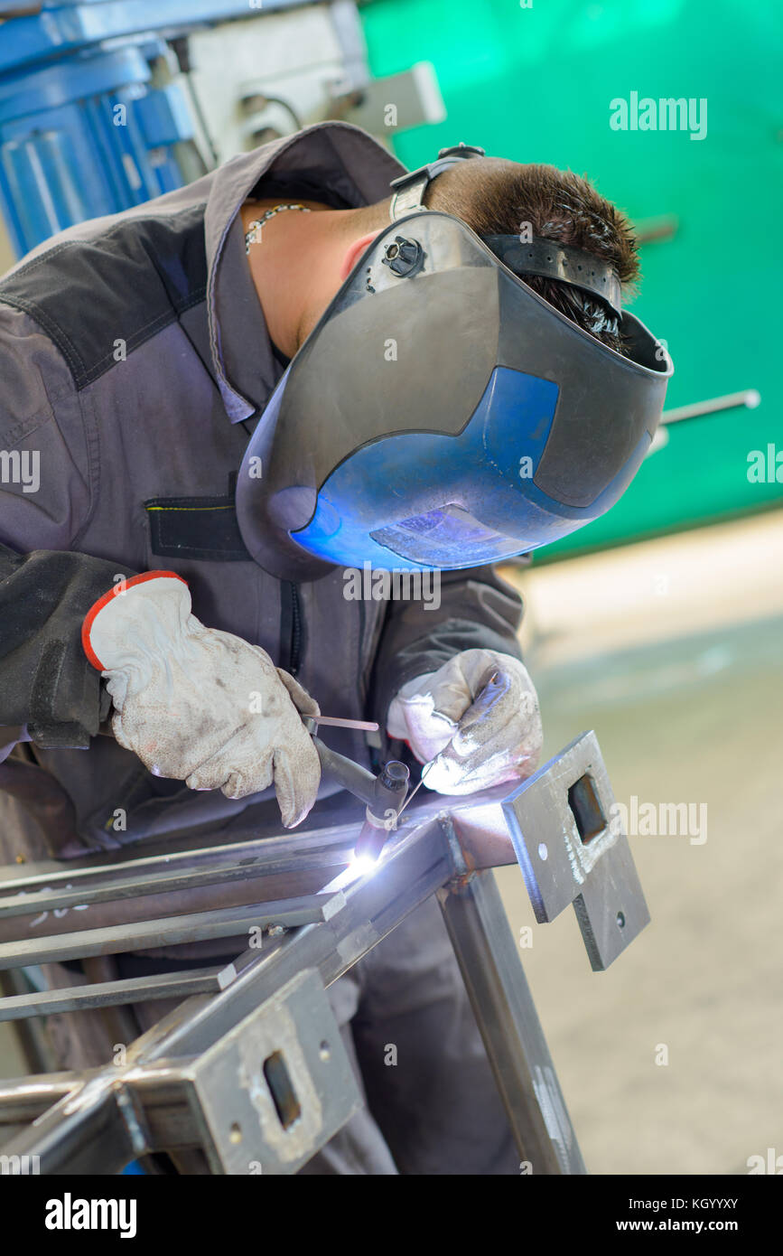 welding a frame Stock Photo - Alamy