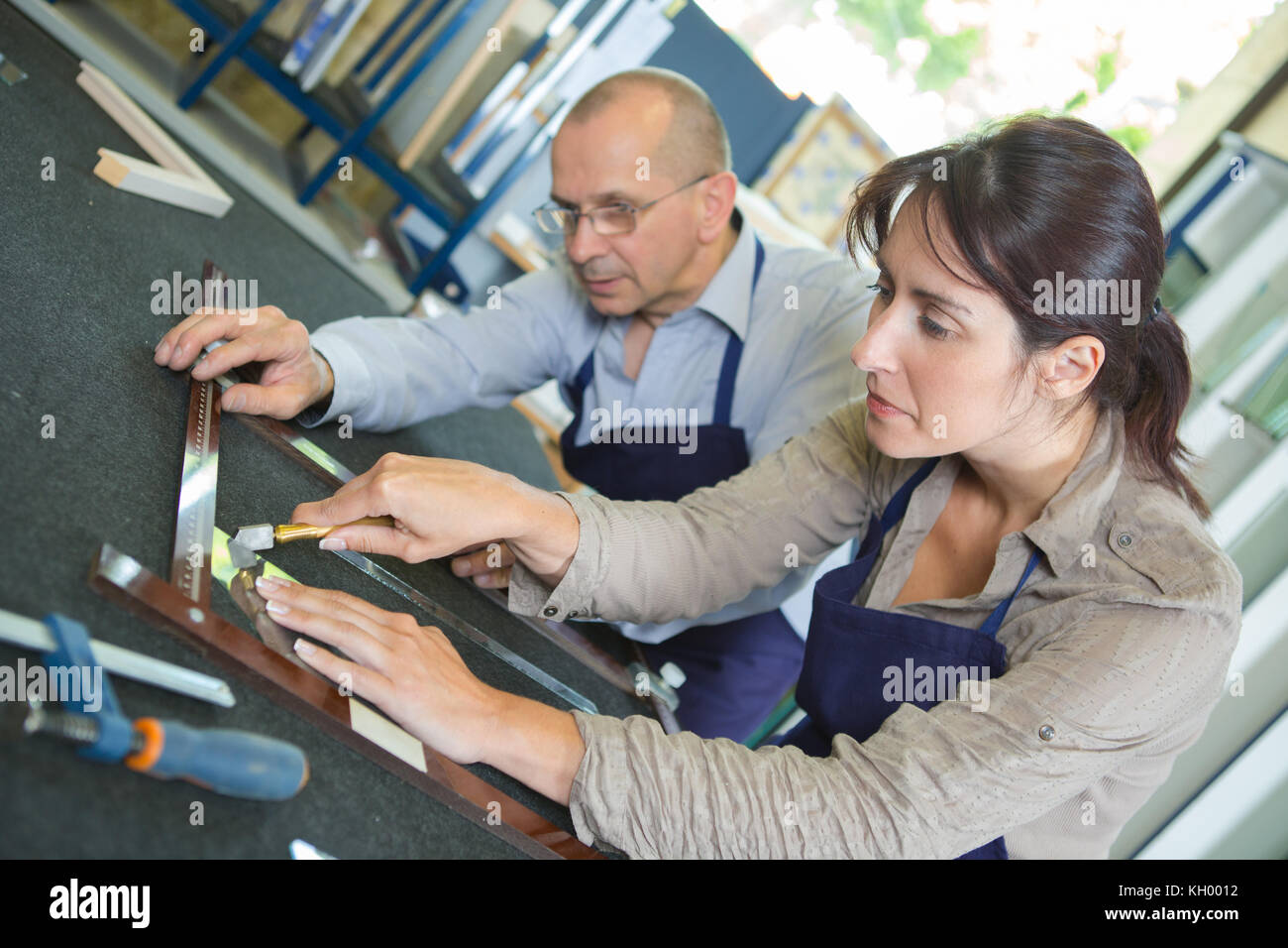 making the frame's shape Stock Photo - Alamy