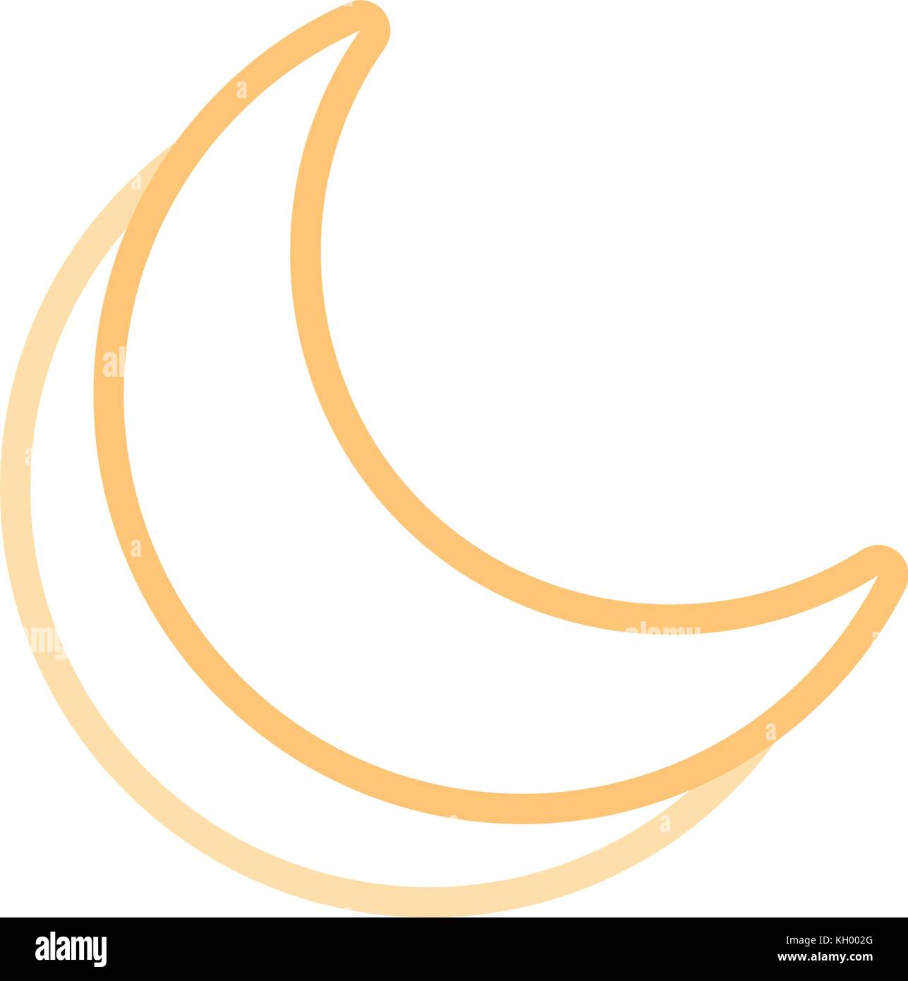 half moon icon over white background vector illustration Stock Vector ...