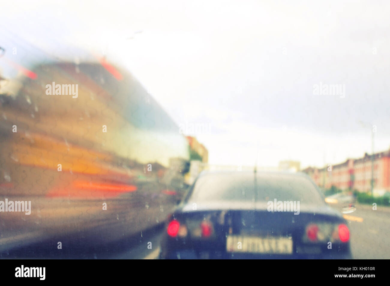 blurred image of cars lights and traffic Stock Photo - Alamy