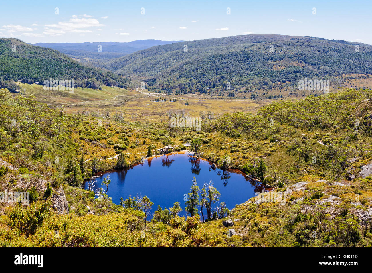 Wombat Pool photographed from the Marion Lookout track in the Cradle ...