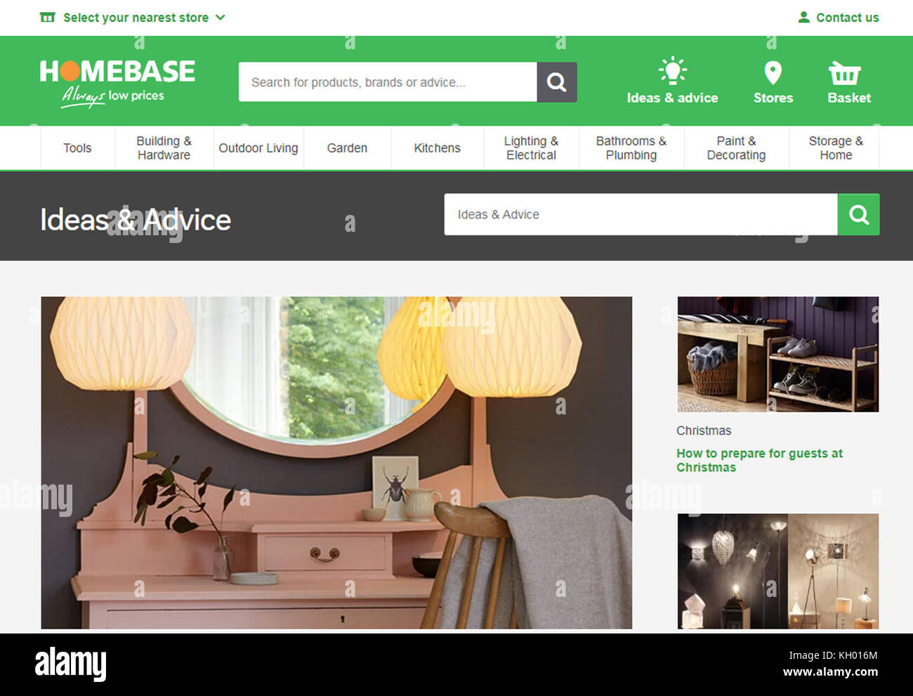 Undated screengrab of the Homebase.co.uk website, which has been named ...