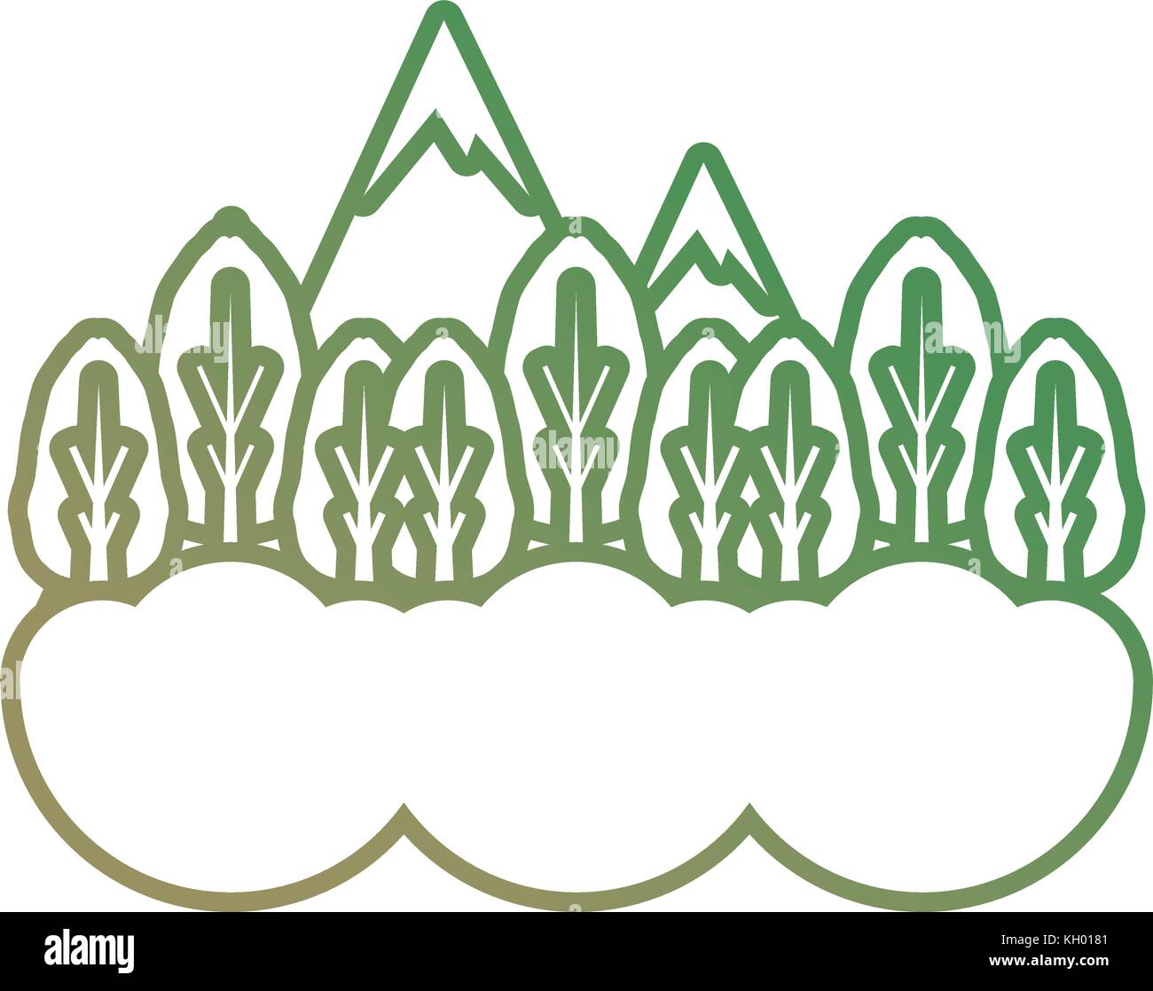 forest icon over white background vector illustration Stock Vector ...