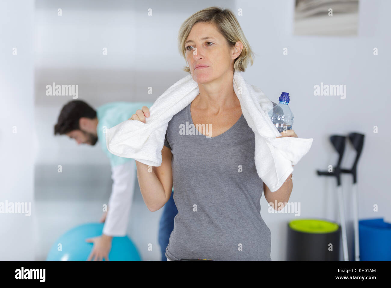 mature woman relaxing after sport Stock Photo - Alamy