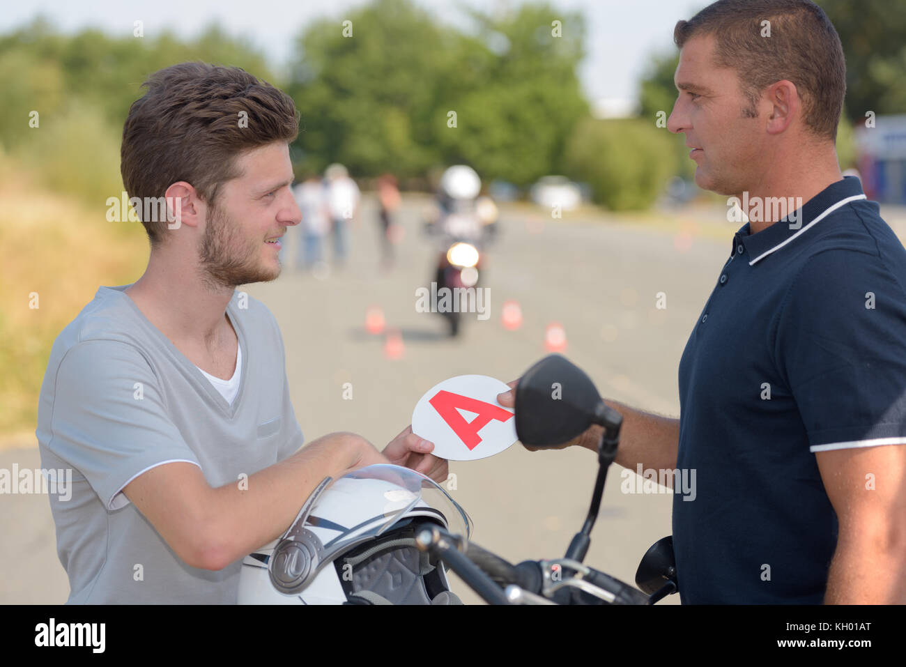 driving school track driving license Stock Photo - Alamy