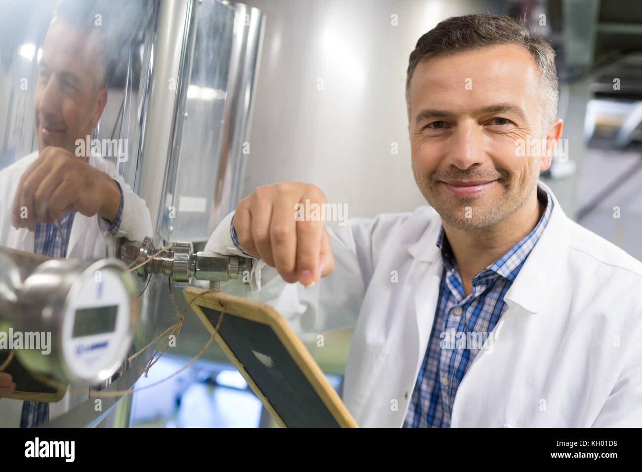 chief engineer checks equipment Stock Photo - Alamy