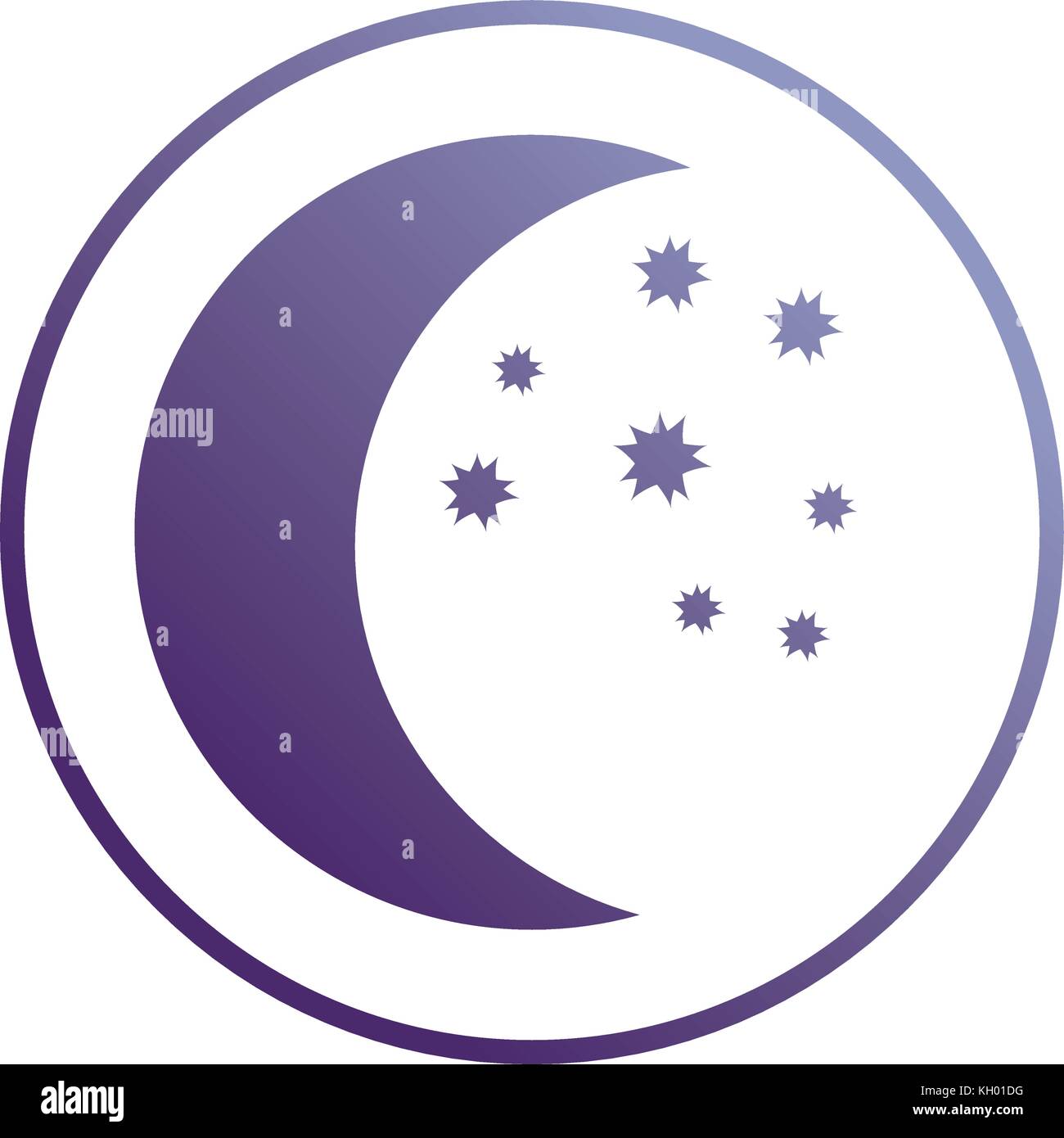 half moon icon over white background vector illustration Stock Vector ...