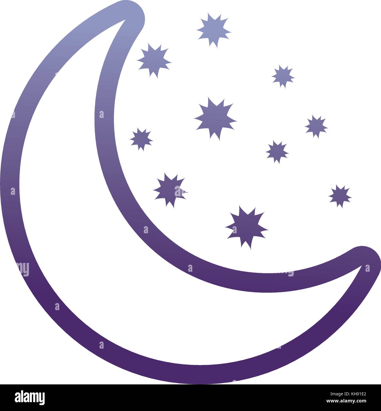 Half Moon Icon Over White Background Vector Illustration Stock Vector Image And Art Alamy