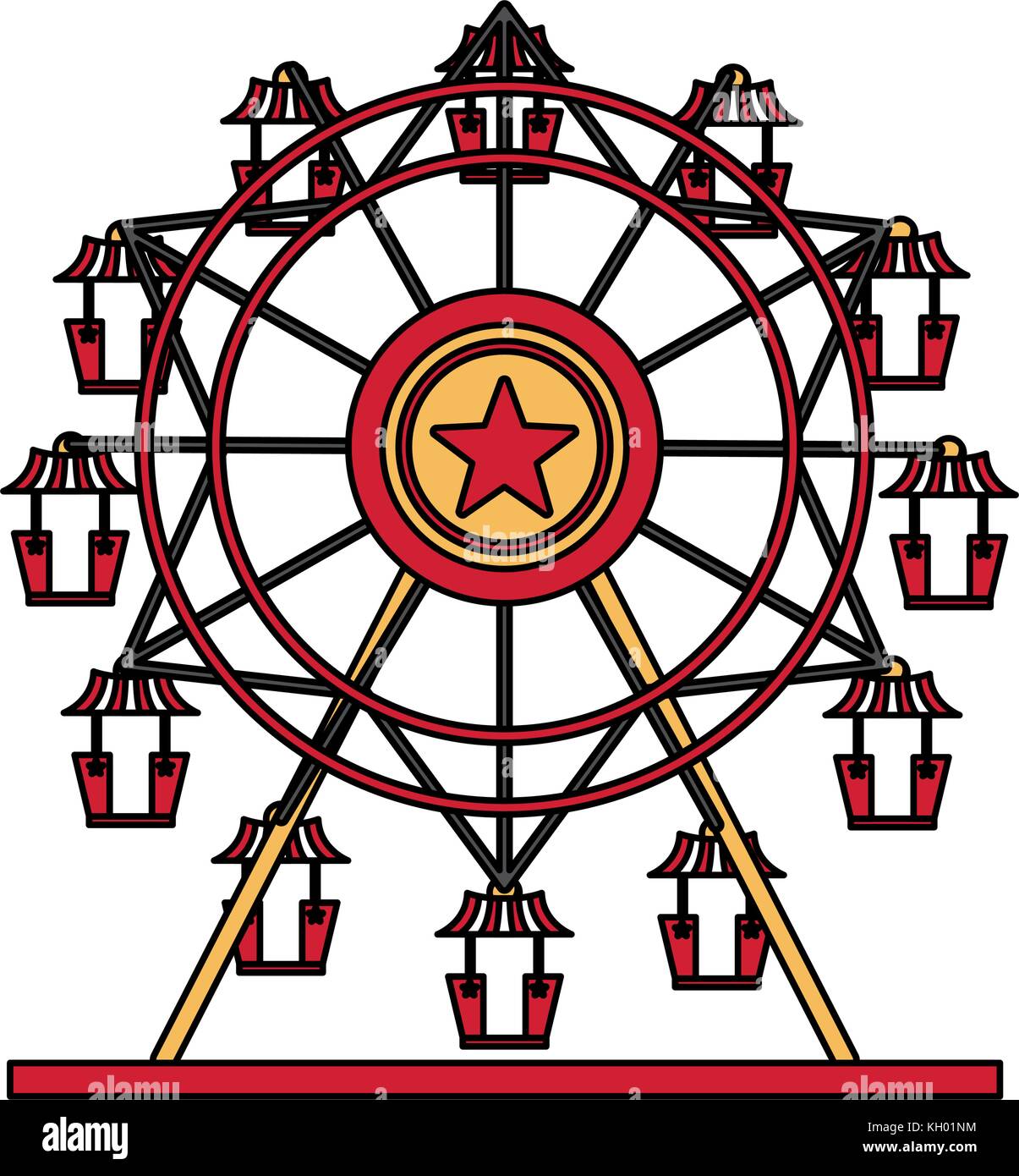 Carnival ferris wheel Stock Vector Image & Art - Alamy