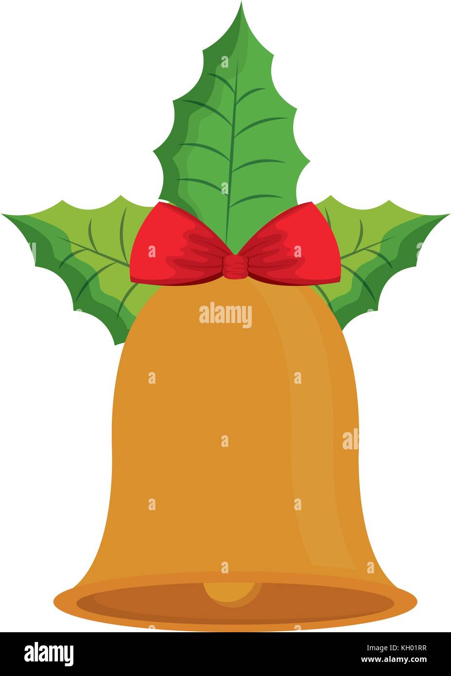 christmas bell icon over white background vector illustration Stock ...