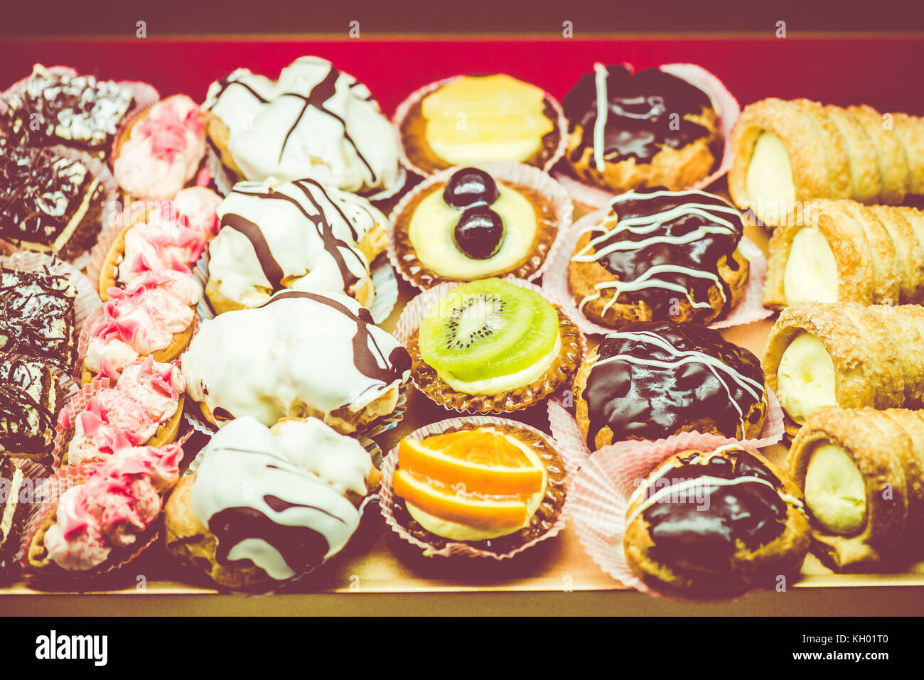 italian sweet food - vintage style photo Stock Photo - Alamy